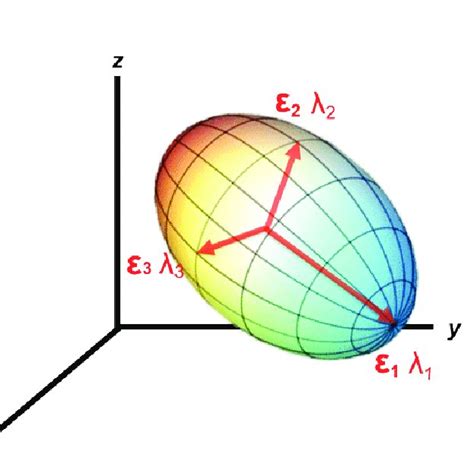 7 Representation Of The Diffusion Tensor With Its Eigenvectors − → ε 1