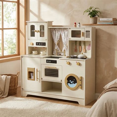 Wooden Toy Kitchen Complete Play Kitchen Set Sprouthands