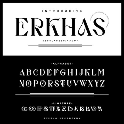 Premium Vector Erkhas Is A Unique Modern Regular Serif Display Font
