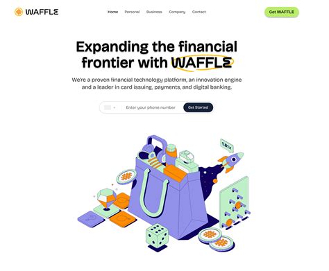 Waffle Pay Ui Hero Illustration Animation Motion Designer Dirkjan Co