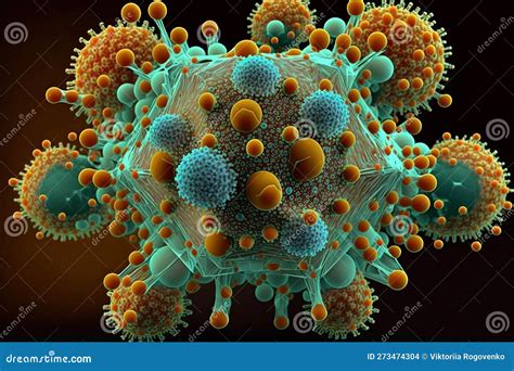 The Molecule Under The Microscope Is The Dna Molecule Royalty Free