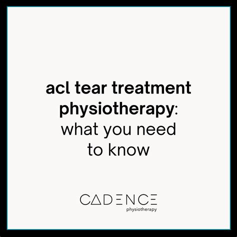 Acl Tear Treatment Physical Therapy What You Need To Know —