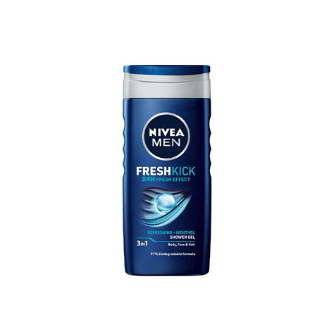 Nivea Men 3 In 1 Shower Gel 250ml Fresh Kick Glow Body And Beauty