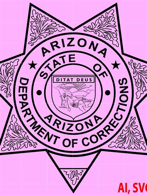 State Of Arizona Department Of Corrections Badge Logo Seal Custom Ai Vector Svg Dxf Png