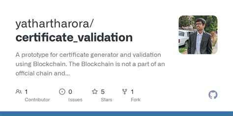 GitHub Yathartharora Certificate Validation A Prototype For Certificate Generator And