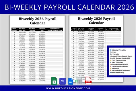 Federal Pay Period 2026 Calendar