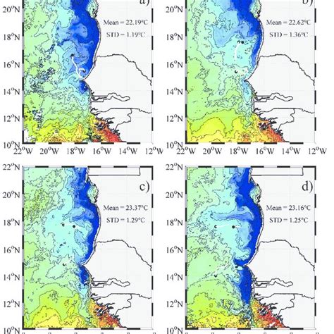 Pdf Upwelling Features Off The Northwest Africa Coast In 2009 2013