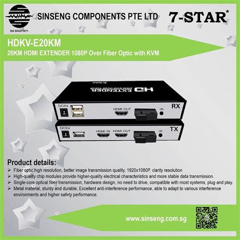 20km Hdmi Kvm Extender 1080p Over Fiber Optic With Kvm By 7 Star Computers And Tech Parts