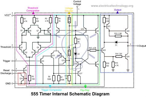 Inside Of A 555 Ic Chip 555 Timer Ic 7 Steps Instructables
