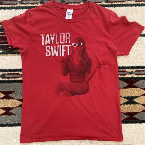 Taylor Swift Red T Shirt In A Unisex Size Small On Depop
