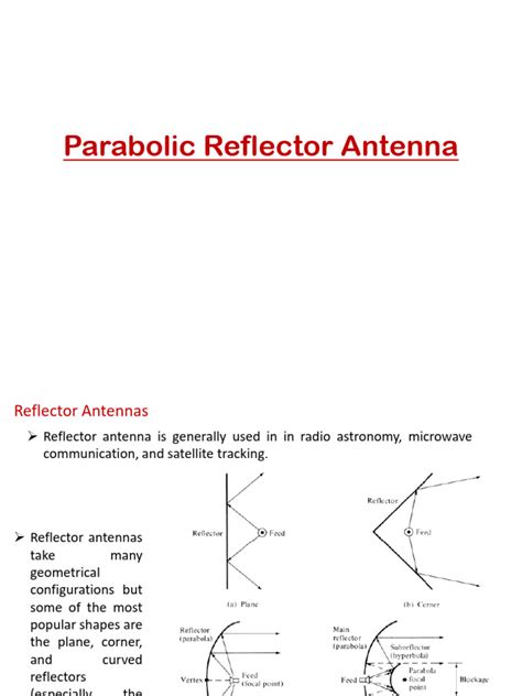 Lec 7 Presentation Parabolic Ref Complete Pdf Antenna Radio