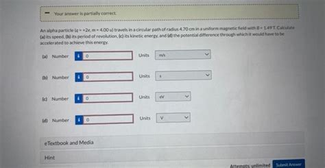 Solved An Alpha Particle Q E M U Travels In A Chegg