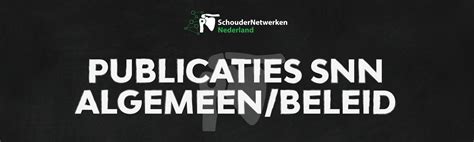 Snn Algemeen Schoudernetwerken Nederland