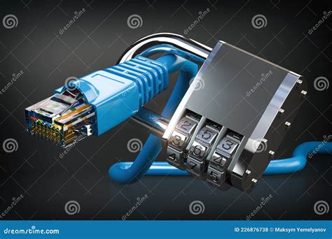 Network And Ethernet Cable RJ Modular Plugs For Solid Cat RJ Female Vector Illustration