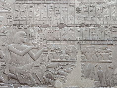 Free Picture Ancient Egyptian Hieroglyphs And Relief Engravings Carved