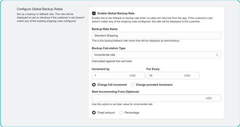 Configure Global Backup Rates For Dr Cart Shipping Rates And Rules Shopify App Dr Cart Shipping