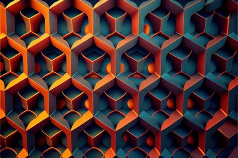 Premium Ai Image 3d Geometric Figures Parametric Patterns Seamless