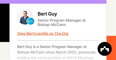 Bert Guy Senior Program Manager At Bishop Mccann The Org