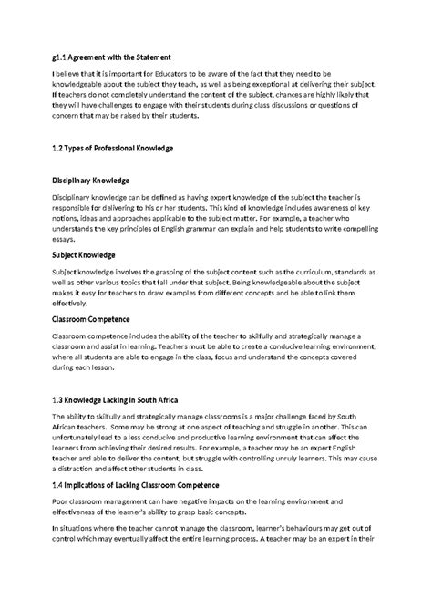 Sants Assignment Draft G1 Agreement With The Statement I Believe That It Is Important For