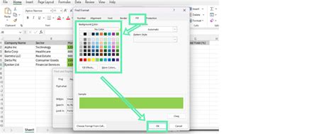 search excel for colors downloadable template