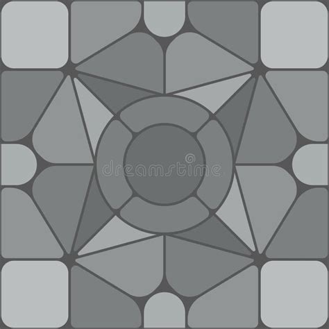 Sidewalk Tile Stone Grey Pavement Pattern Stock Illustration