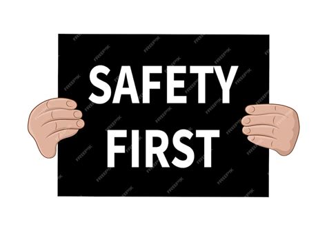Premium Vector Safety First Sign Vector Illustration