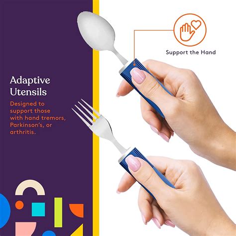 Special Supplies Adaptive Utensils Set For Hand Tremors Arthritis