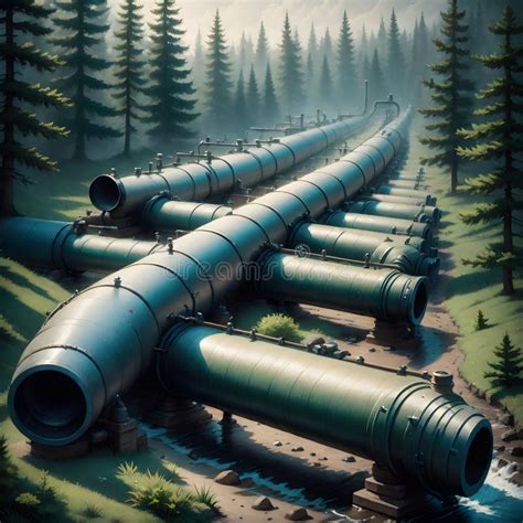 large pipelines ai generatet stock illustration illustration of
