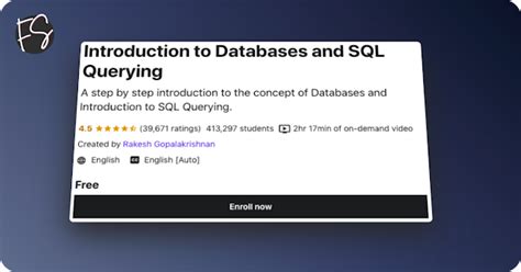 introduction to databases and sql querying