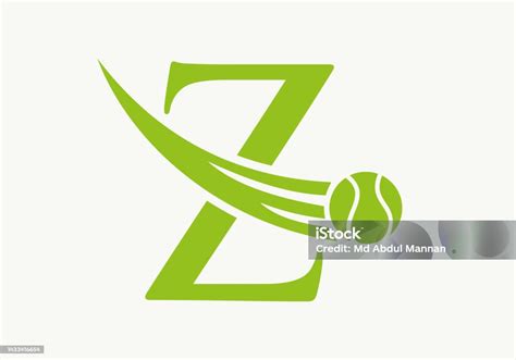 편지 Z 테니스 로고 디자인 템플릿 테니스 스포츠 아카데미 간판 클럽 심볼 Championship에 대한 스톡 벡터 아트 및