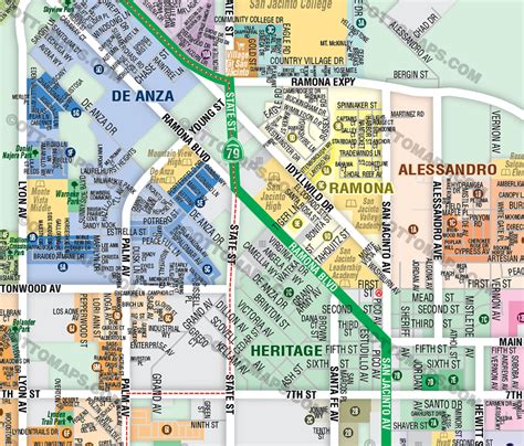 San Jacinto Map Riverside County Ca Files Pdf And Ai Files Edit