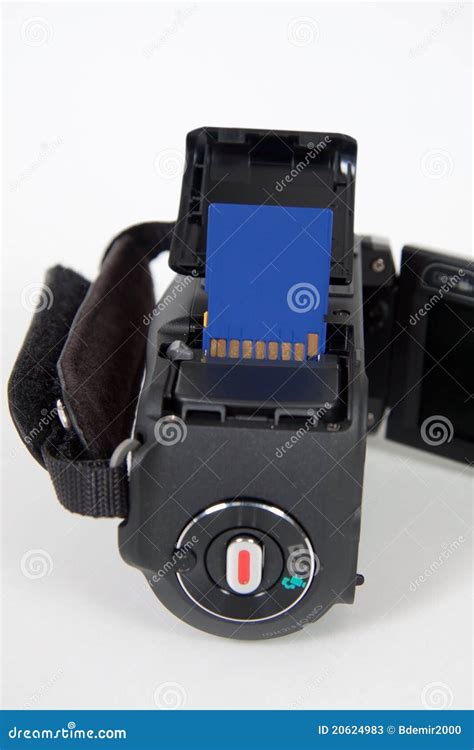 Digital Camera With Sd Memory Card Stock Image Image Of Butons Lens