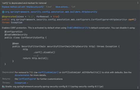Spring Security Deprecated Configuration Spring Boot 3 1 X Spring Framework 6 1 X