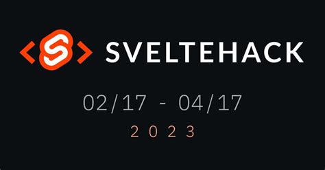 svelte hack winners announced r sveltejs