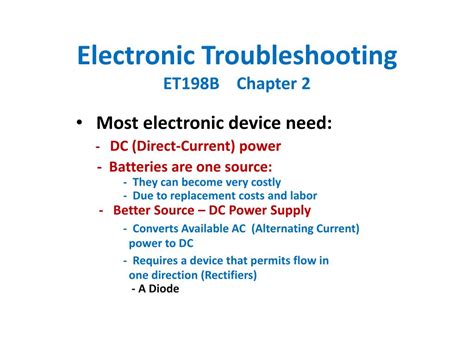 Ppt Electronic Troubleshooting Et198b Chapter 2 Powerpoint Presentation Id 4782860