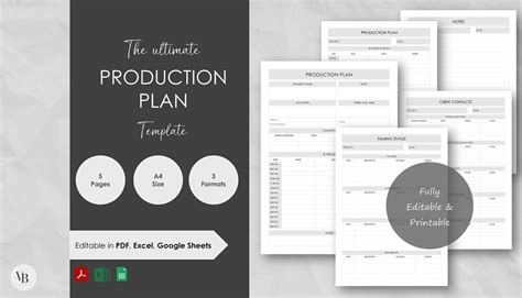 Production Plan Template The Ultimate Production Planner To Streamline Your Next Production