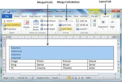 Proper Steps To Merge Split Cells In Microsoft Word 2010