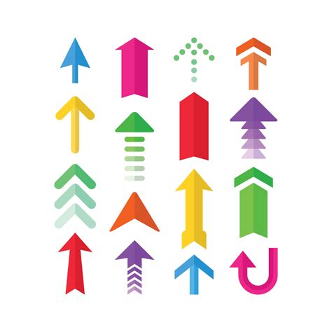 Multi Color Arrows Vector Vector Art At Vecteezy
