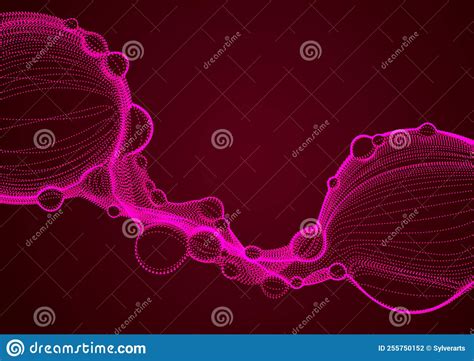 Bubbled Abstract Vector Fluid Particle Flow Nano Medical Technology
