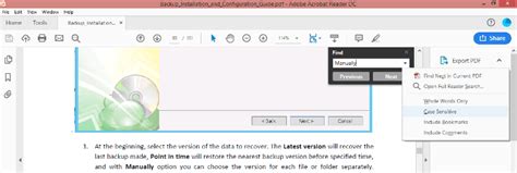 how to perform case sensitive text search in word pdf and web page