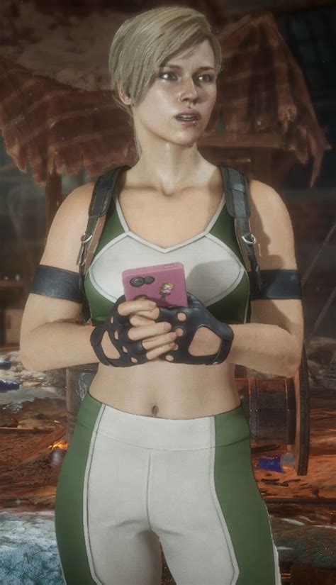 Mortal Kombat 11 Cassie Cage With Her Phone By Rayvenalyrinth On