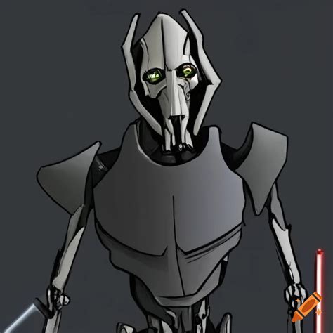 Black General Grievous As A Sith Emperor With A Nebula Crystal In His