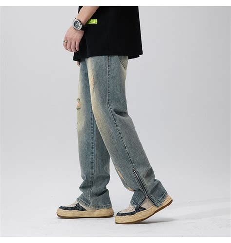 후니오 남성 배기핏 데님바지 빈티지 배기팬츠 찢청 와이드 가을 겨울 데님팬츠 Uno4 티몬