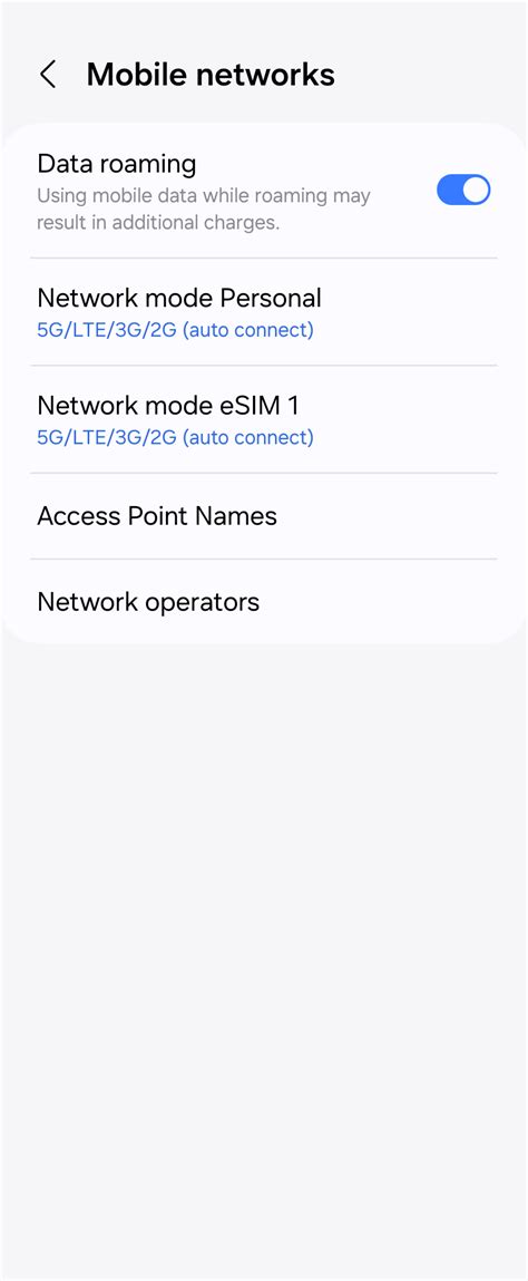 Disable Roaming On 1 Sim Keep Roaming Active On 2nd Sim Samsung Community