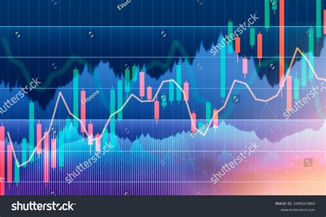 Abstract Business Chart Fluctuated Line Graph Stock Illustration