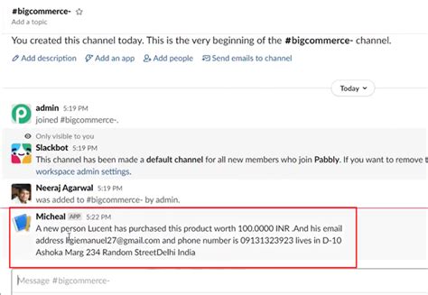 How To Send Slack Channel Message From New BigCommerce Order