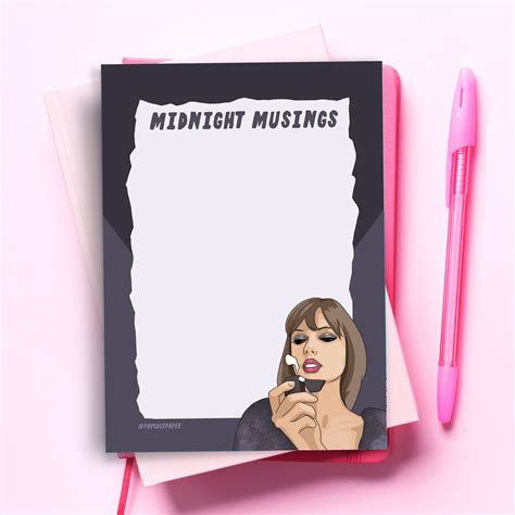Repop Ts Midnights Taylor Swift Funny Notepad Pop Culture Pad