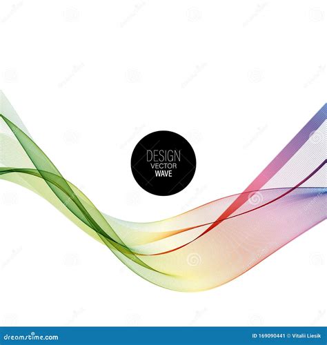 Abstract Motion Smooth Color Wave Vector Curve Rainbow Lines Brochure Template Stock Vector