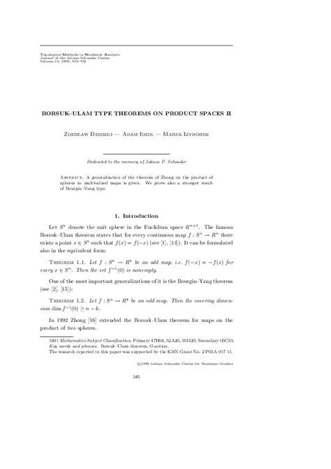 Pdf Borsuk Ulam Type Theorems On Product Spaces Ii