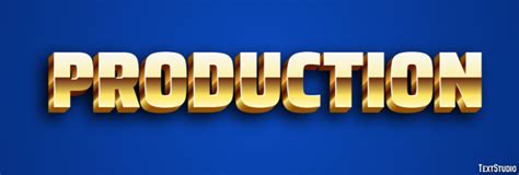 Production Text Effect And Logo Design Word